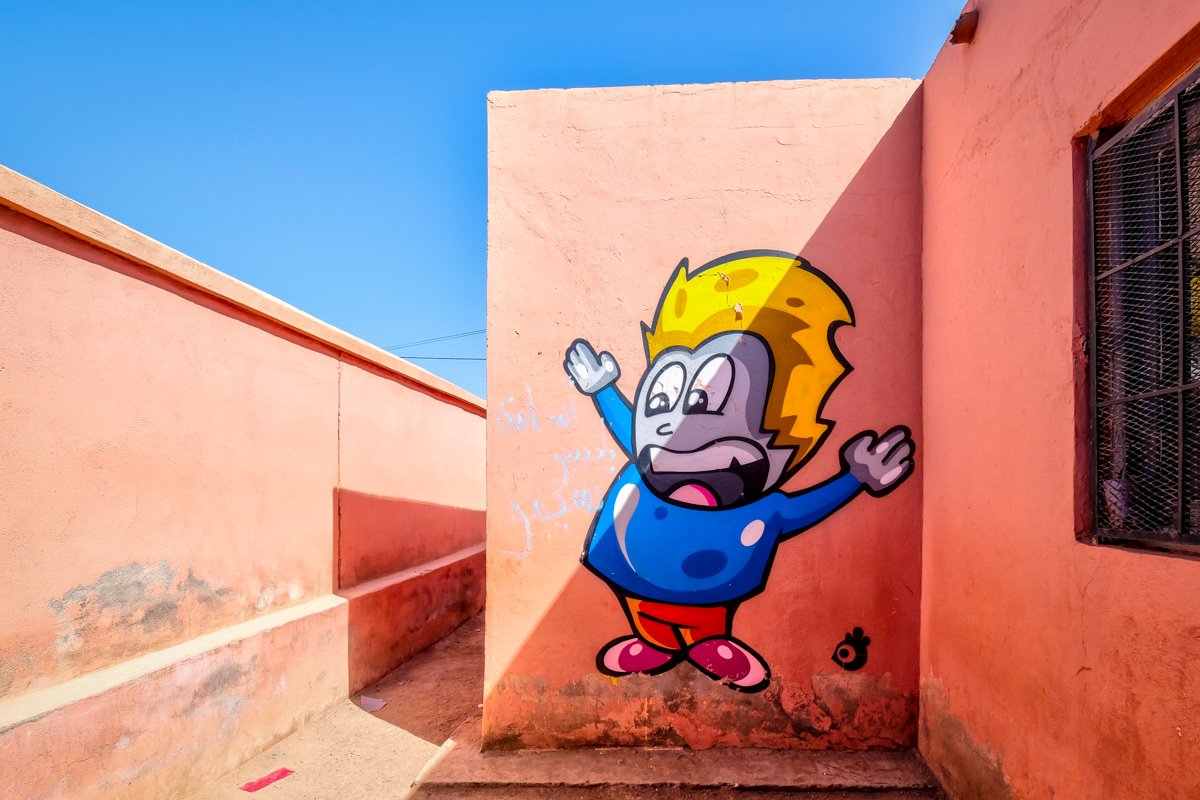 Graffiti at the Oulad Bouzid school, Marrakech | URBANPRESENTS